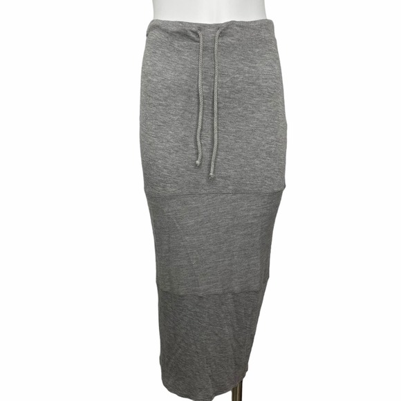 LA made | Skirts | La Made Drawstring Maxi Skirt Comfort Gray Long S ...